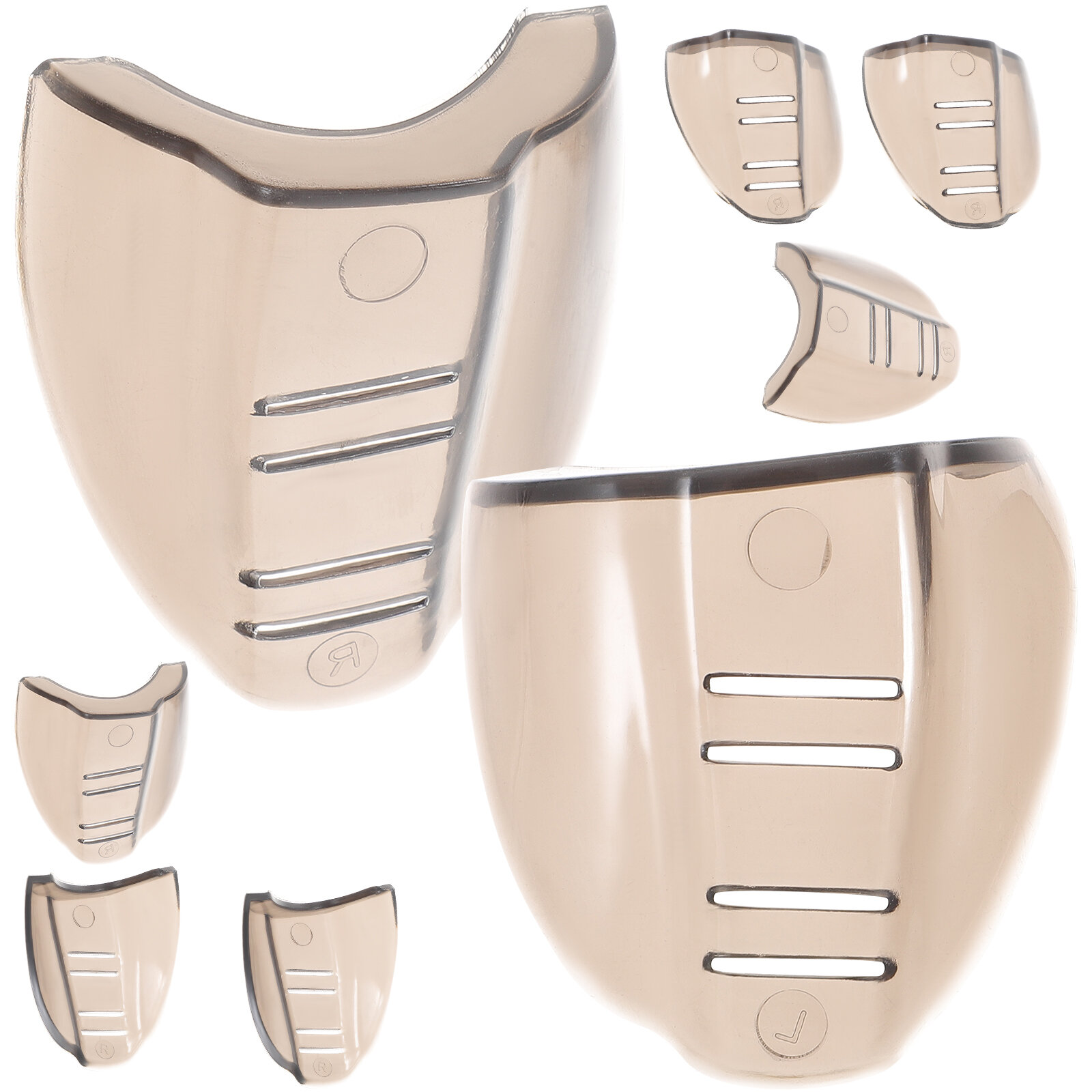 Набор защитных накладок для очков, коричневого цвета, размер 12 мм, включает 4 пары