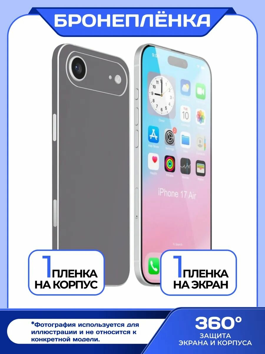 Пленка на экран и корпус для iPhone 17 Air
