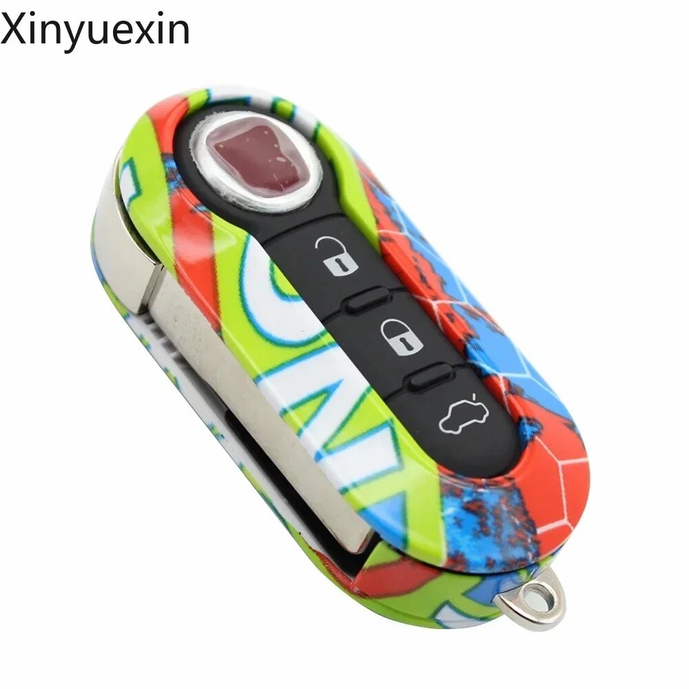 Чехол для ключа Fiat 500 Panda Punto Bravo Stilo Ducato, 3 кнопки, no chain
