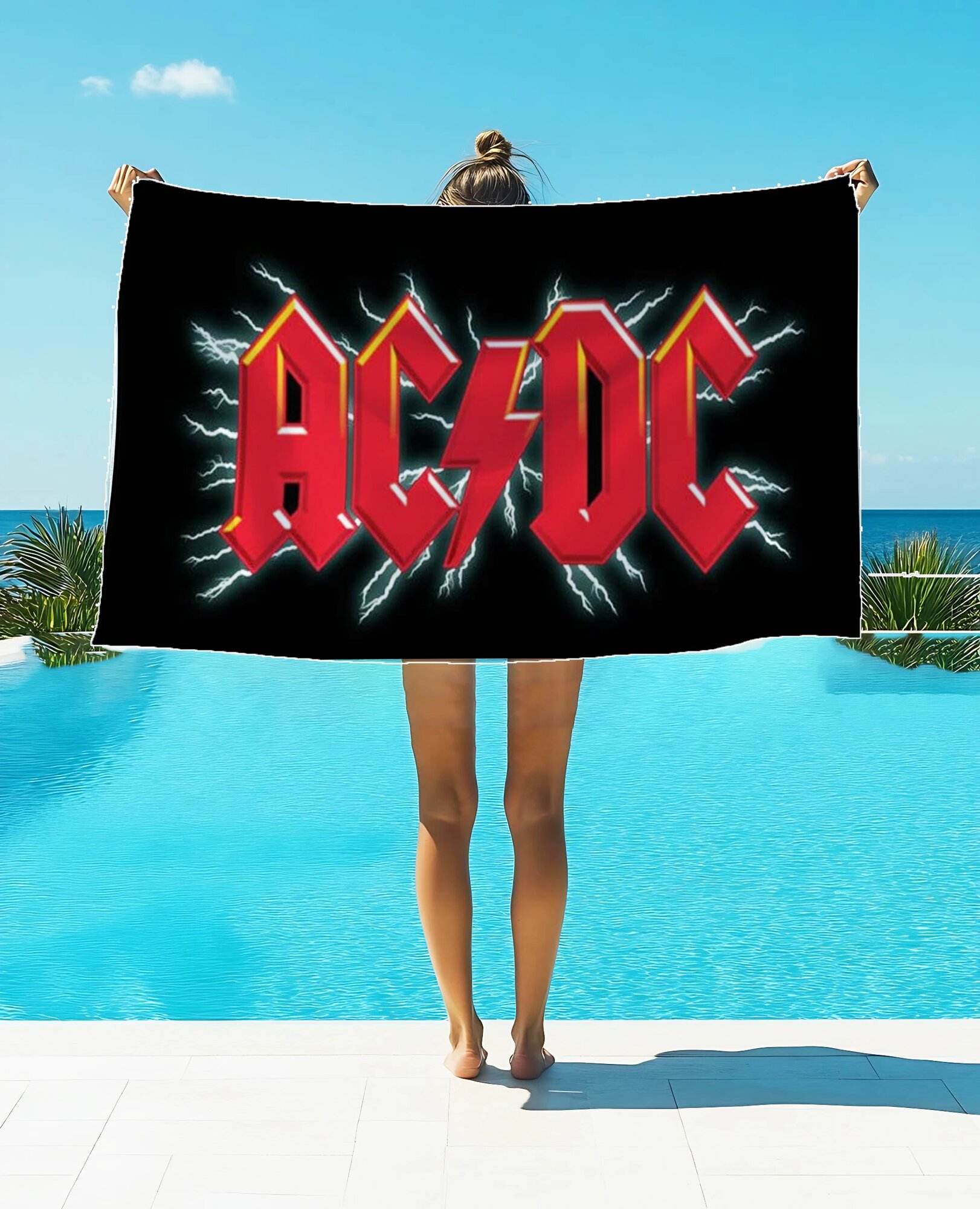 Rock Singer A-AC D-DC Band Полотенца из микрофибры 90x180cm, 4