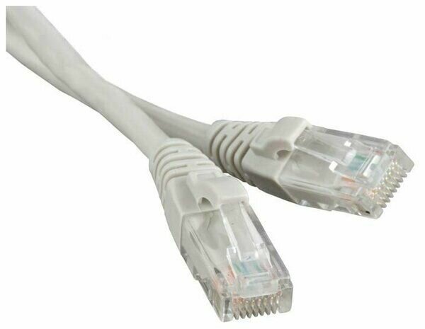 Кабель для подключения интернета LAN Патчкорд UTP кат. 5е, RJ45, литой, многожильный, 10 метров, Jett