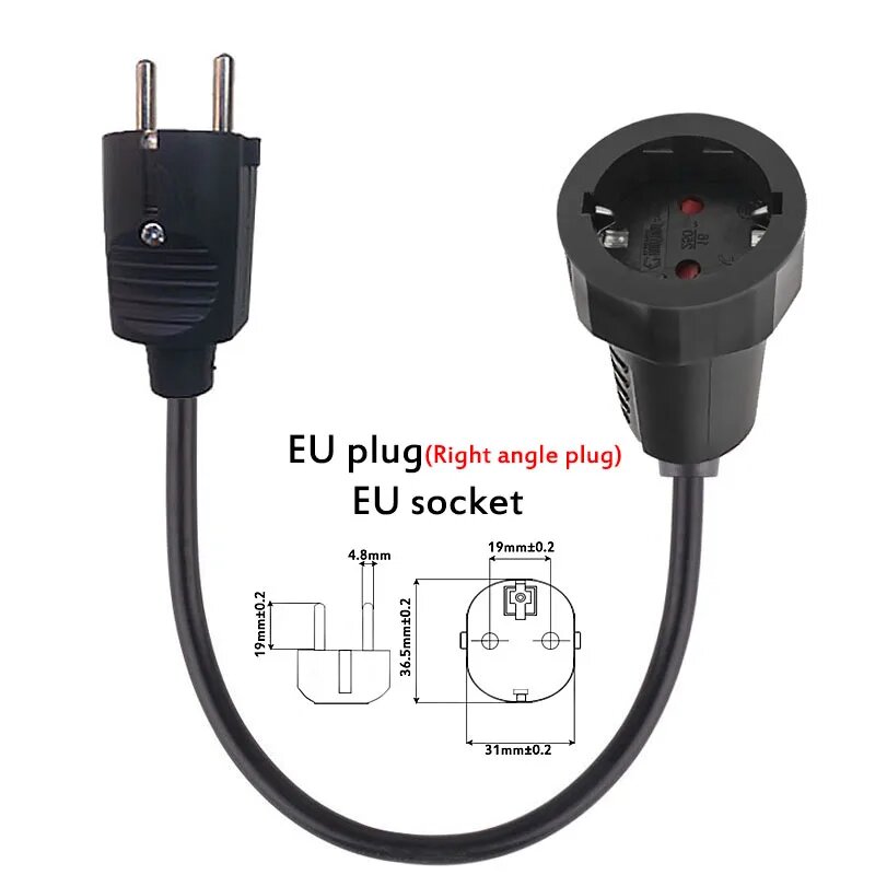 Удлинитель питания Италия 1 м/1,5 м/2 м/3 м/5 м 2M, EU Plug B