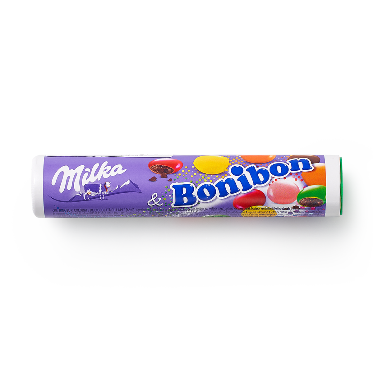 Драже Bonibon Milka, шоколадное, 24.3г, в пластиковой тубе, 1 шт.