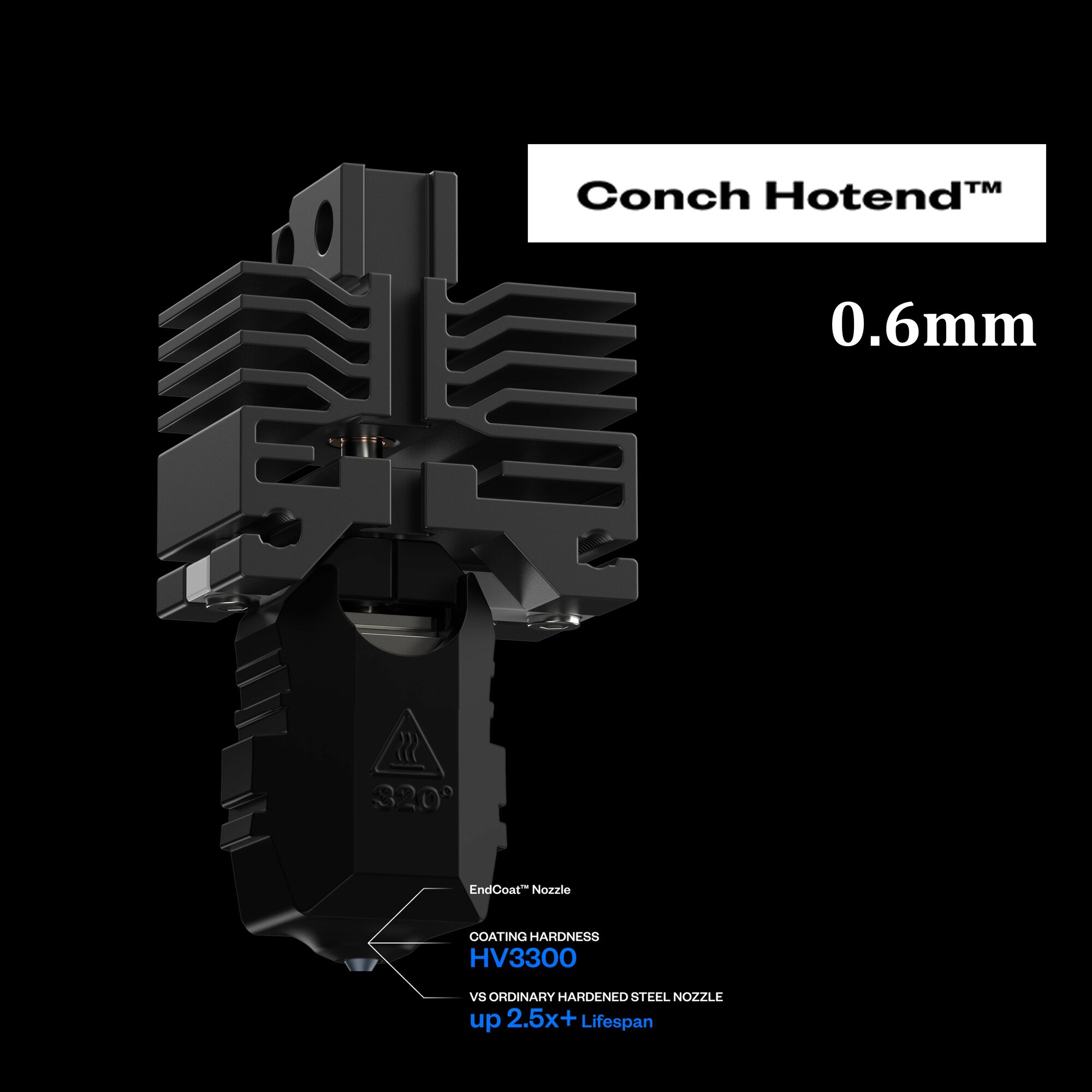 Conch Hotend 0.6mm для Bambu Lab X1/P1