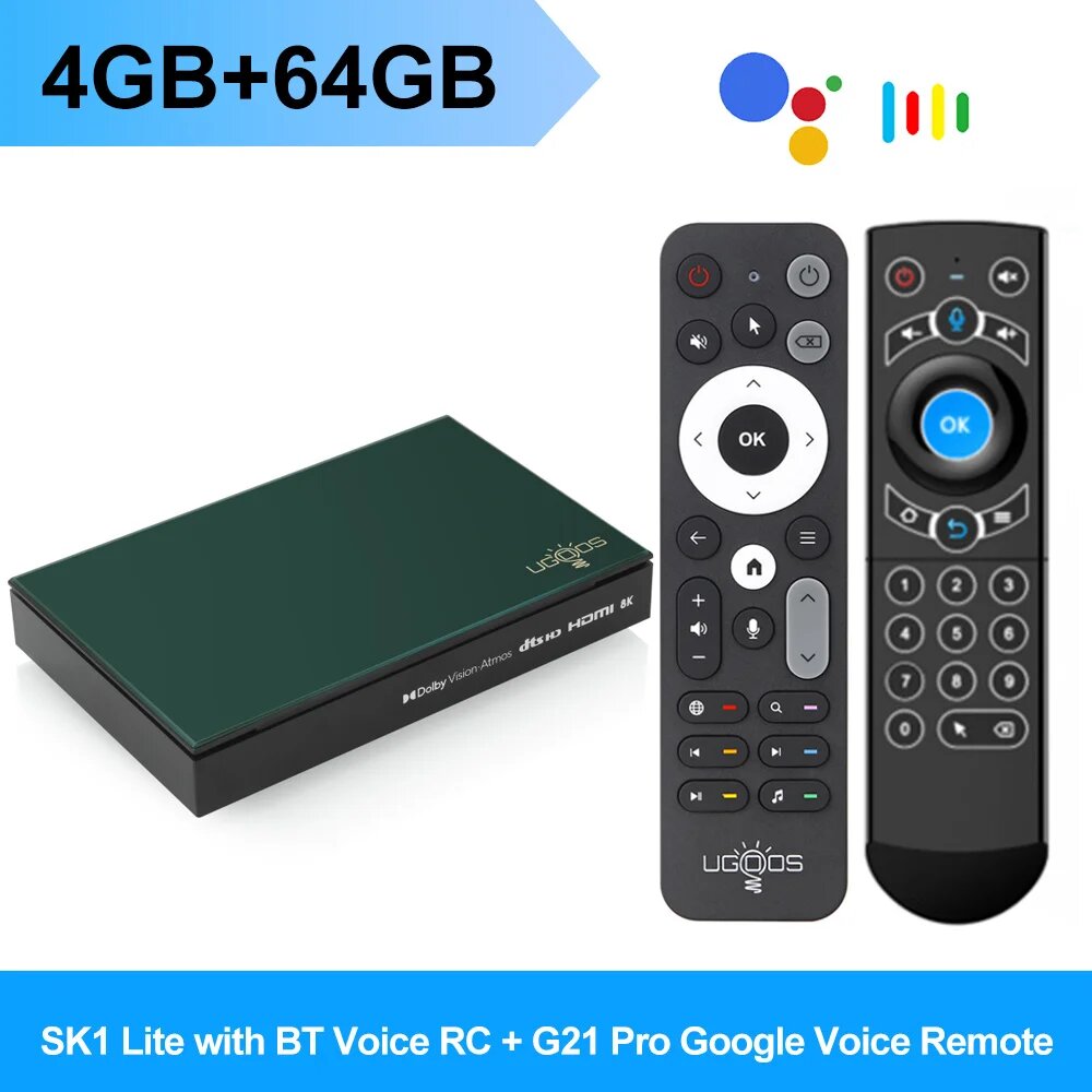 UGOOS SK1 Lite Android 14 4/64 ГБ, AU-штекер, черный