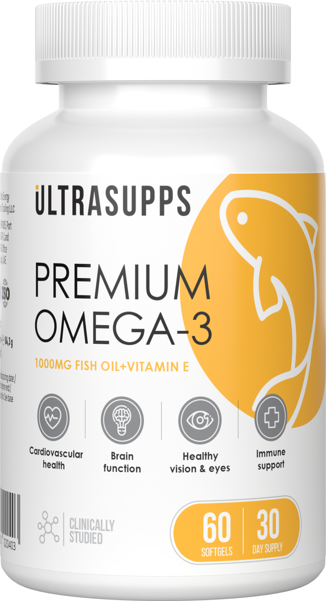 UltraSupps Премиум Омега-3 60 шт. Premium Omega-3 60 7*2ml