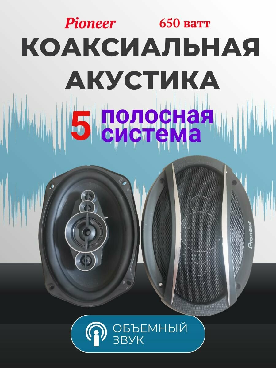 Автоакустика Pioneer TS-A6996S TS-6996, 100-650Вт, 30-36000Гц