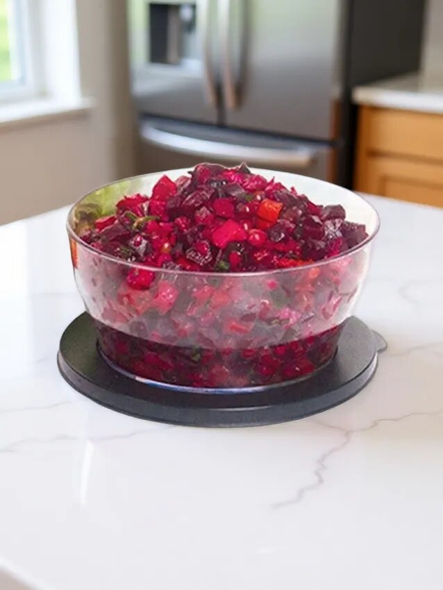 Прозрачная как стекло чаша Кристалл объемом 1,35 литра, Tupperware для салатов, мороженного, вторы блюд