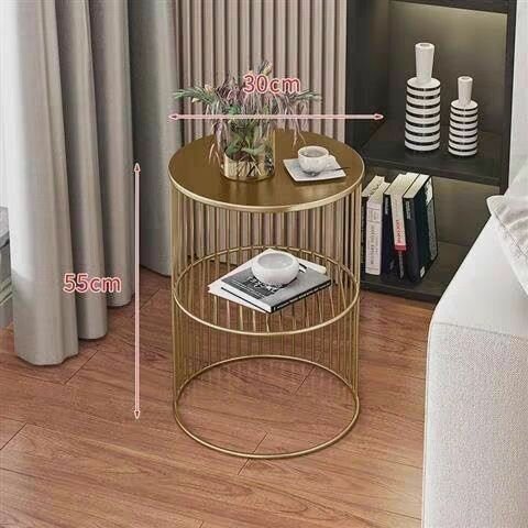 Тумба прикроватная, металл, 2 ящика, без ручек, 30 см x 30 см x 55 см