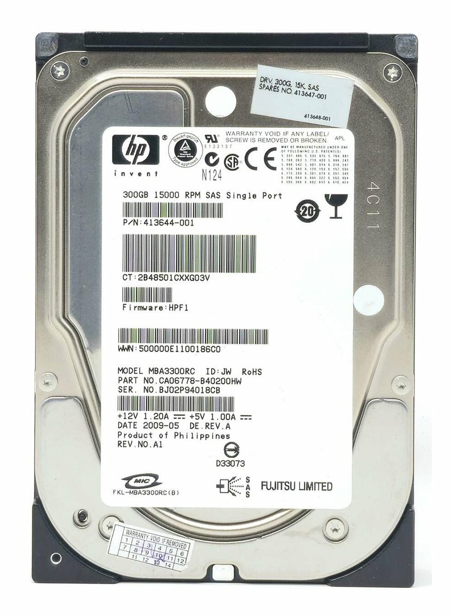Жесткий диск HP 300Gb 15000 SAS 3.5" HDD 413647-001