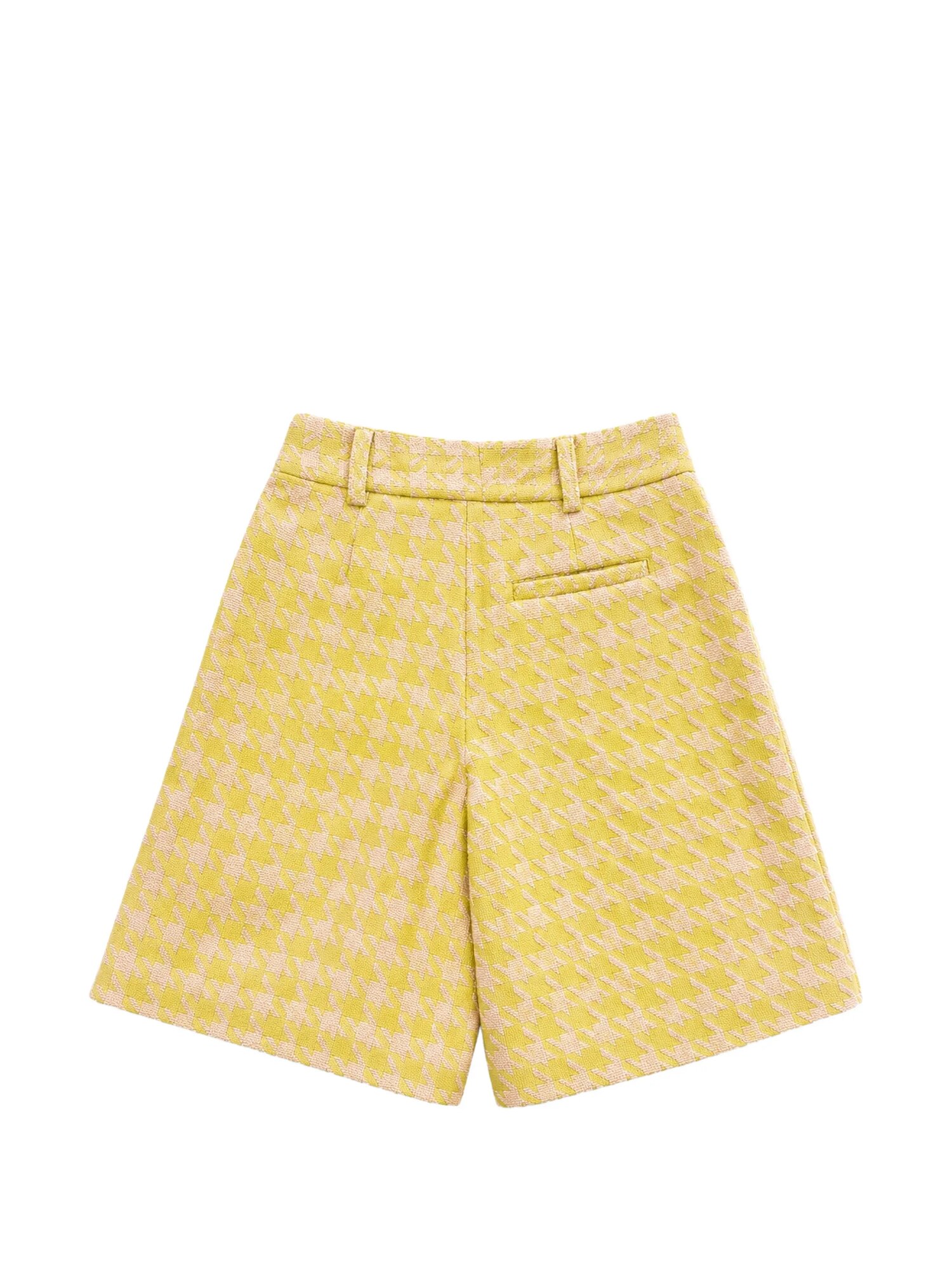 Шорты alapage Houndstooth-pattern shorts, размер 12 лет, светло-желтый — фото 1