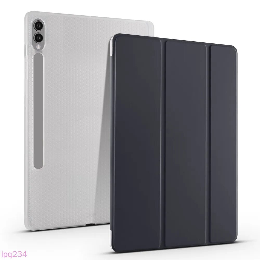 Чехол для Samsung Tab S9 FE+, Tab S9 Plus (X810, X816, X818) 12.4" с отделениями для стилуса / Самсунг Галакси Таб S9+ Х810 Х816 X818 / чёрный