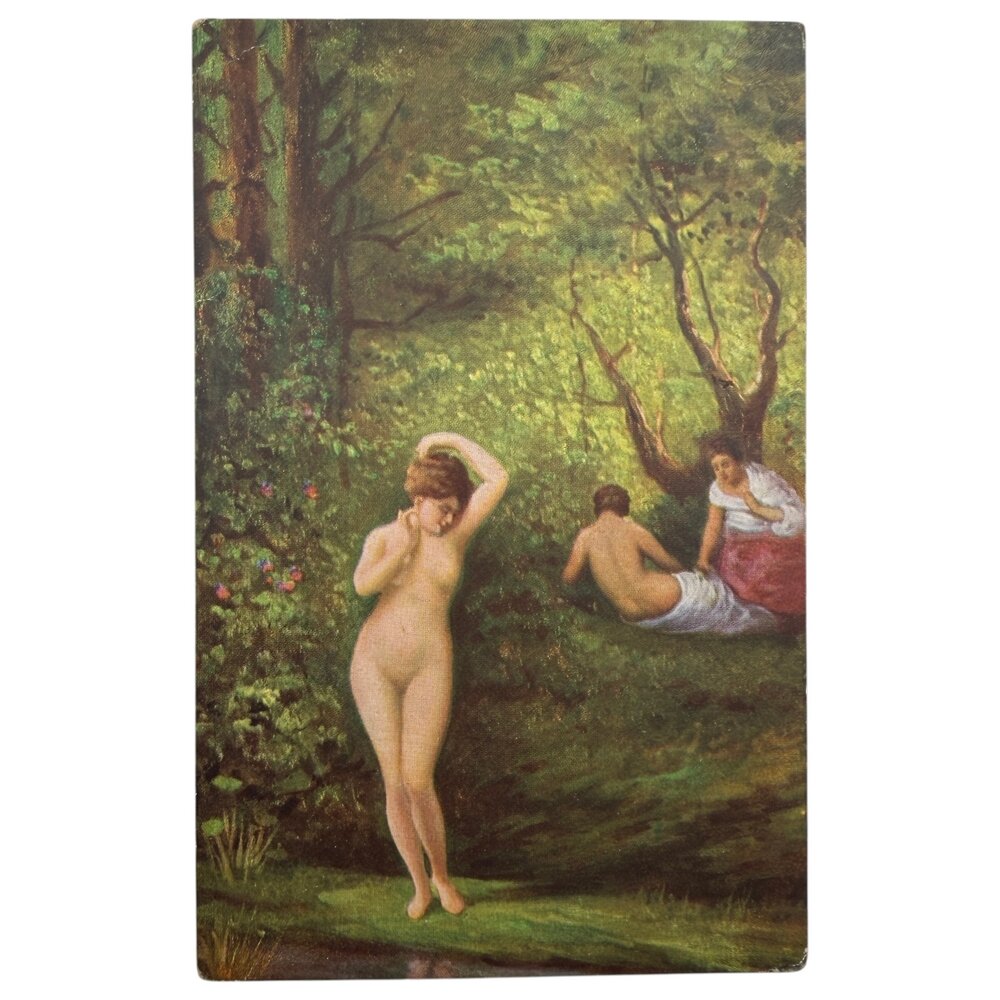Почтовая открытка "Коро - Купание Дианы" 1910-1917 гг. Гранберг, Российская Империя