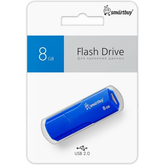 USB флешка Smartbuy Clue 8Gb USB 2.0 blue