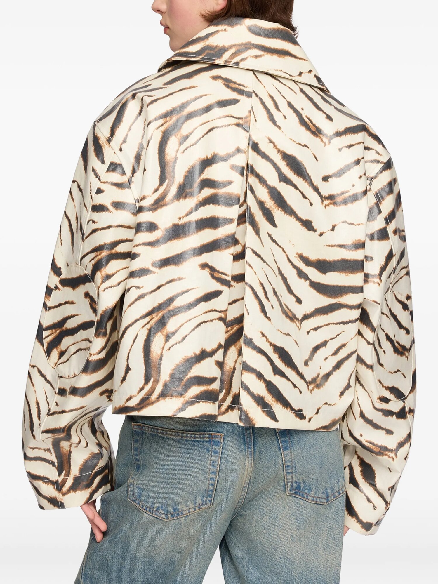 Куртка GANNI Zebra-print laminated jacket, размер M-L — фото 1