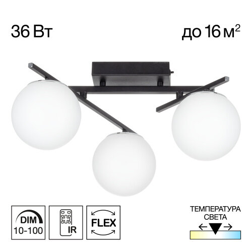 Люстра Поворотная Citilux DORSY CL223132 LED Черный, Металл / Ситилюкс.
