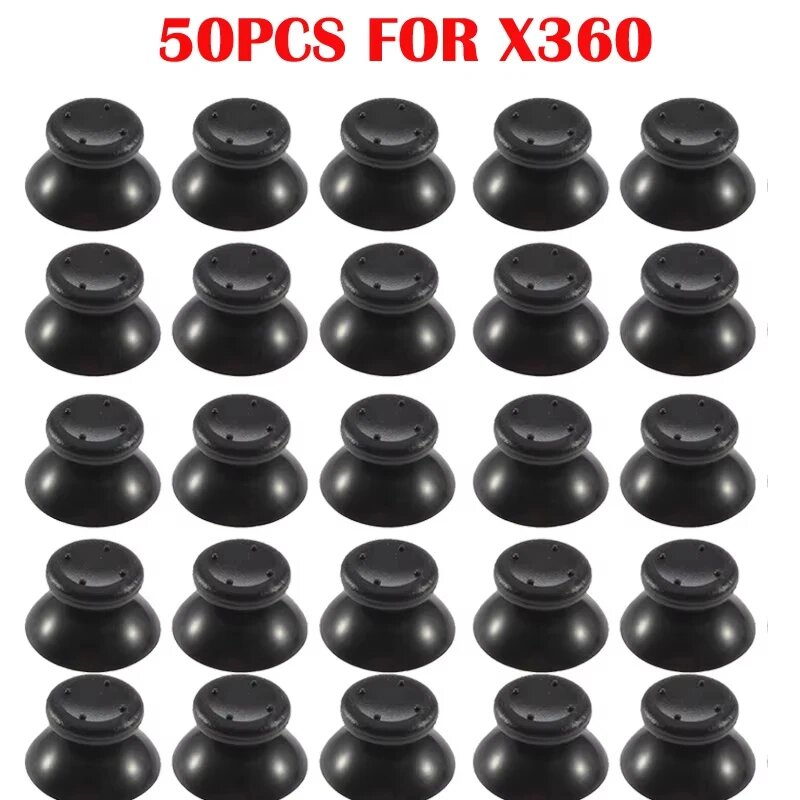 50 шт. колпачки джойстиков PS5, черные (Color: d)