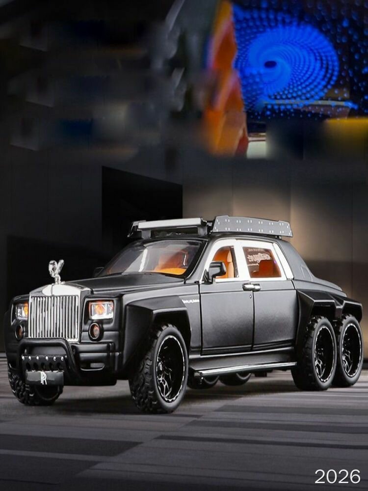Машинка металлическая Rolls-Royce Phantom (1:32)инерционная с открывающимися дверьми, капотом и багажникомсо световыми и звуковыми эффектами