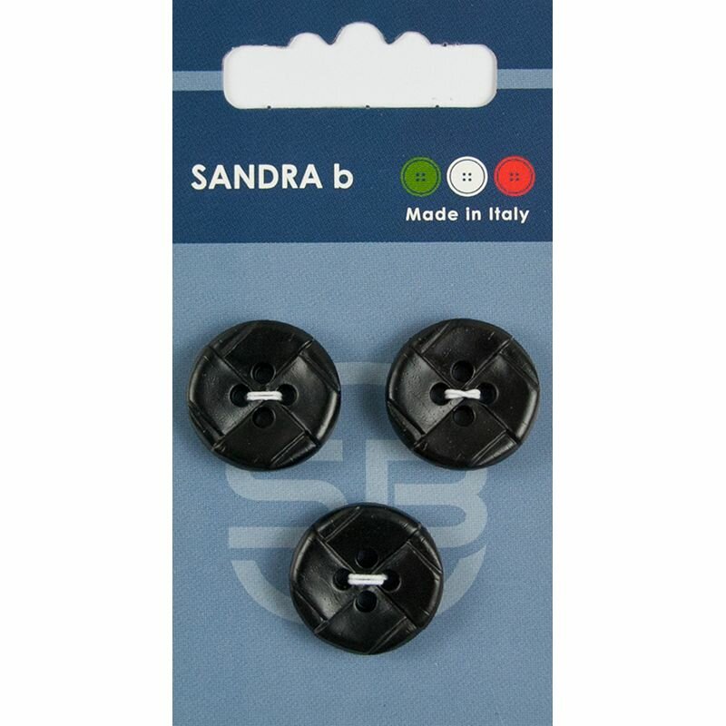 Пуговицы Sandra b Черные, 19 мм, 3 шт