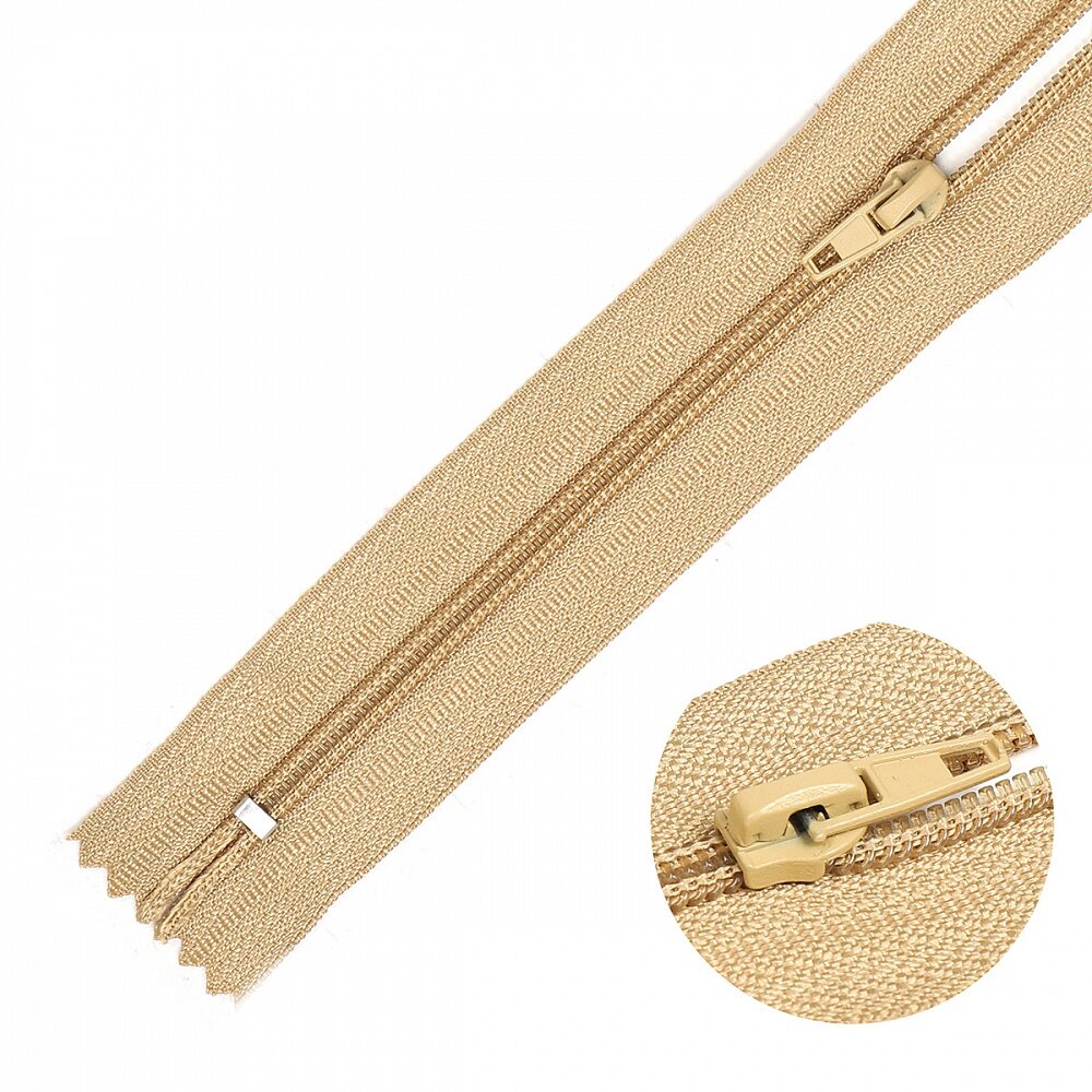 Молния MaxZipper брючная, замок автомат, 20 см, цвет F278, песочный, упаковка 100 штук