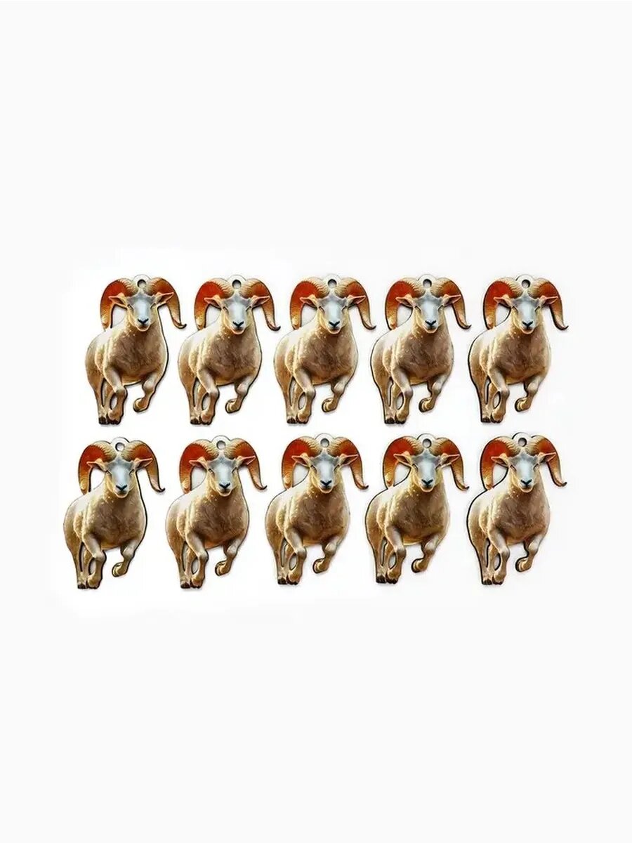 Деревянные игрушки-Козлы, набор 10 шт.