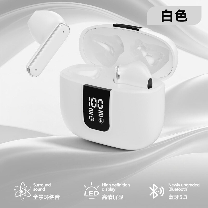 Беспроводные наушники Q58 White Bluetooth 5.3 шумоподавление водонепроницаемые стерео гарнитура для спорта