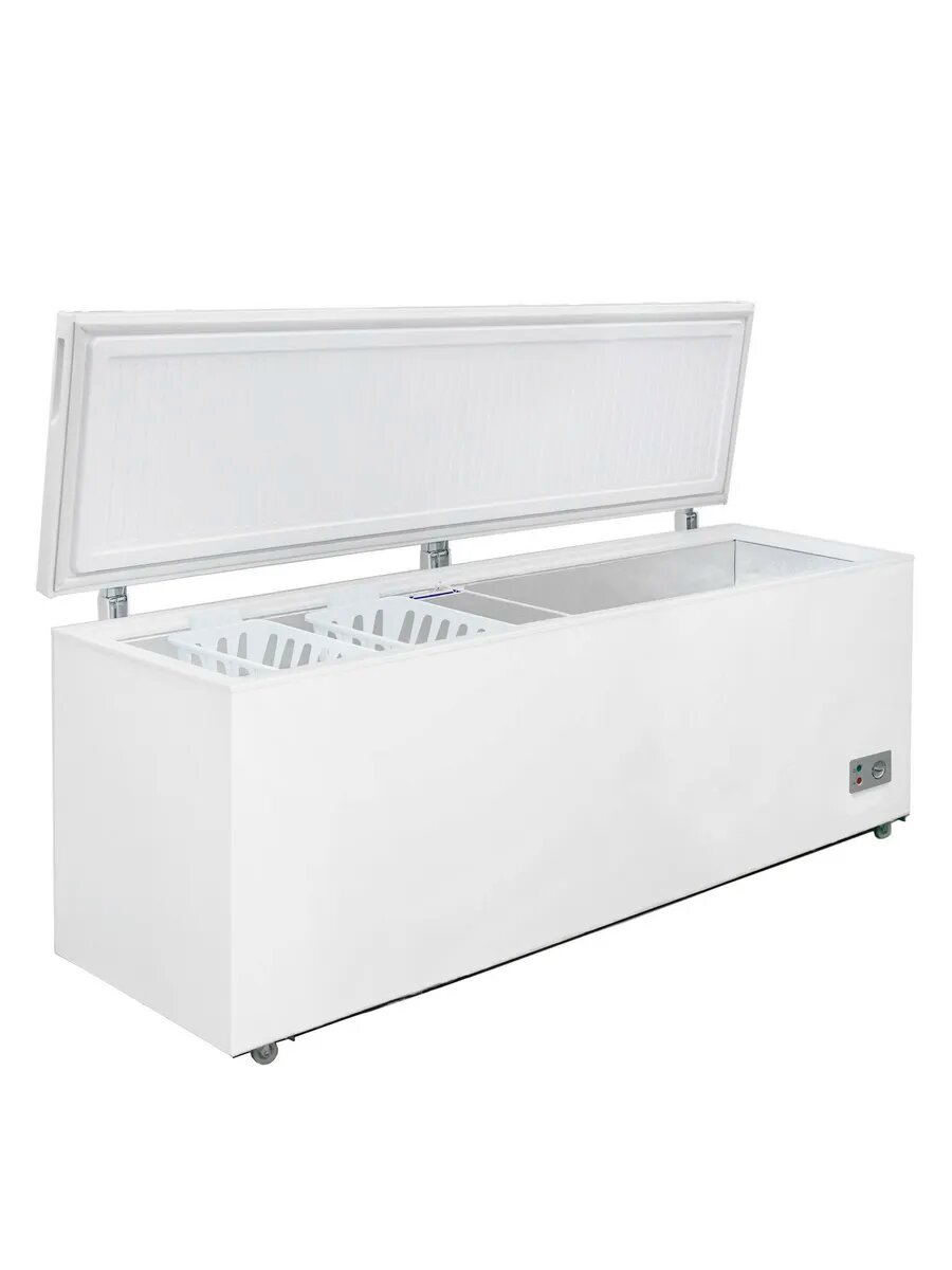 Морозильный ларь "Бирюса" Б-680KXQ White, 600л, на колёсах, ручная , разморозка , белый