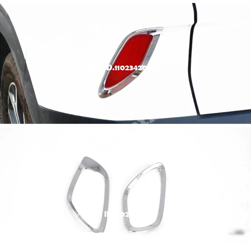 Накладка на противотуманную фару Kia Seltos 2019-2021, ABS, хром, задняя
