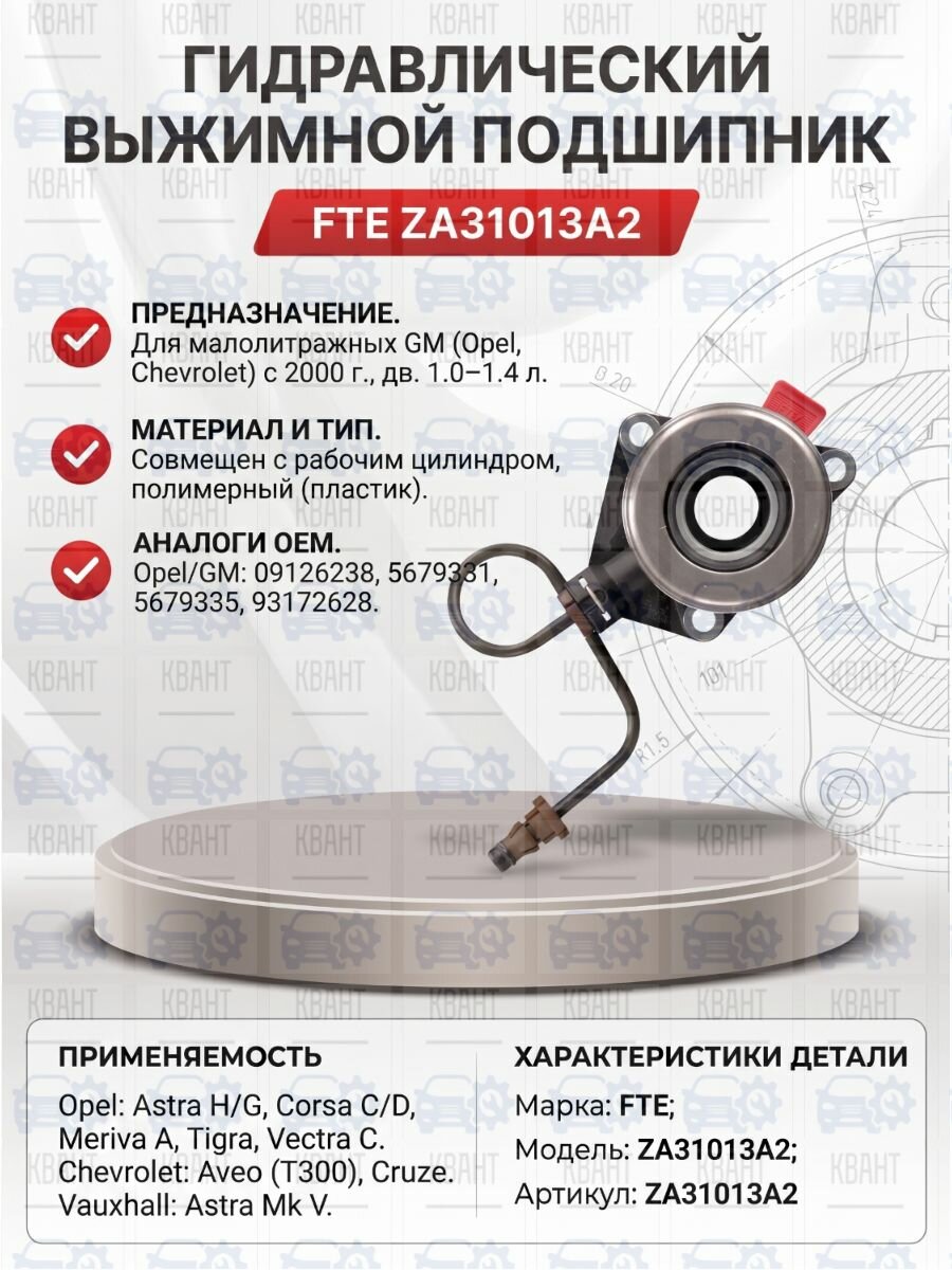 Гидравлический выжимной подшипник FTE ZA31013A2