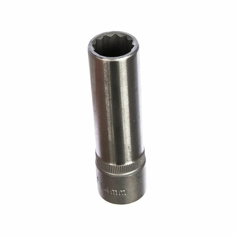 Головка торцевая глубокая 1/2" 12-гранная, 14 мм, L77 мм, Force 5497714