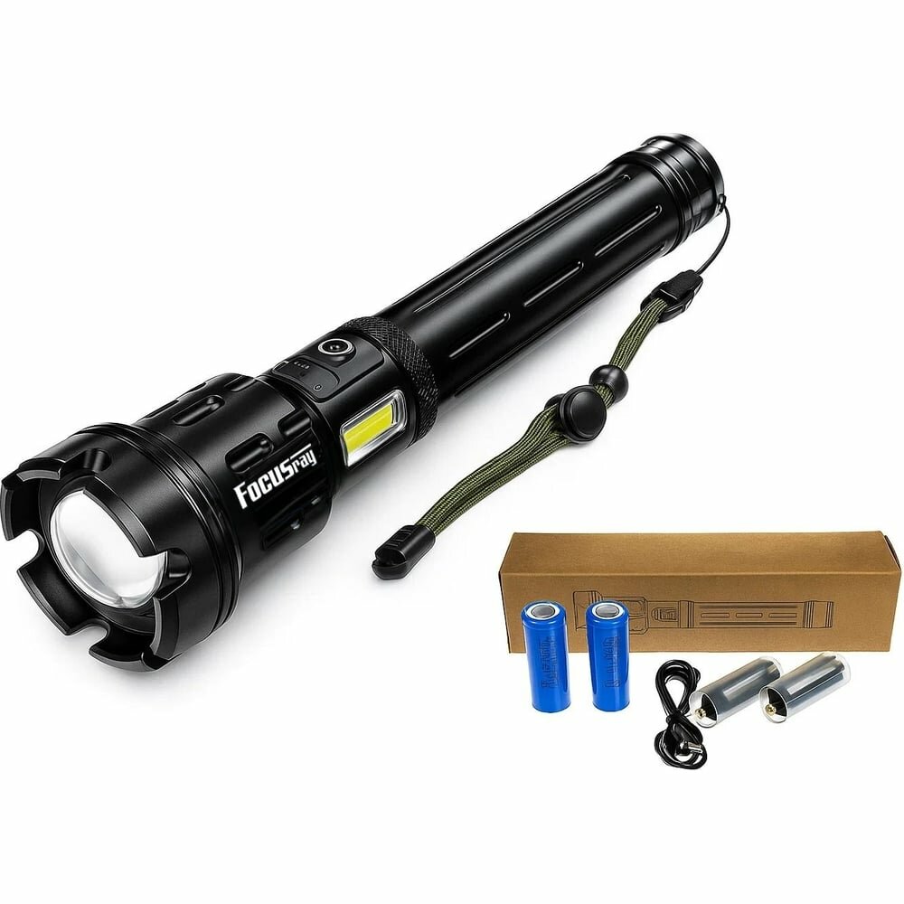 Фонарь Focusray 1260 30Вт xp90 1/20/40 2 шт. 26650 mah 628571
