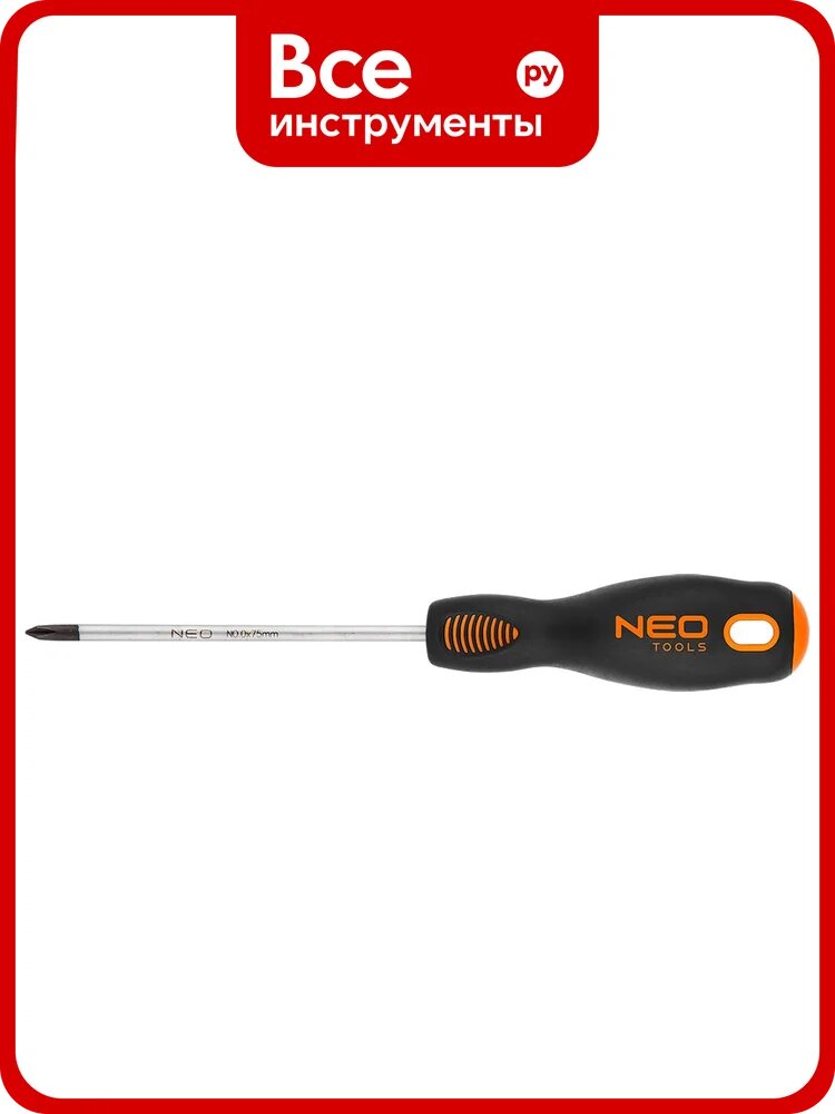 Отвертка Phillips NEO Tools PH0x75 мм 04-021