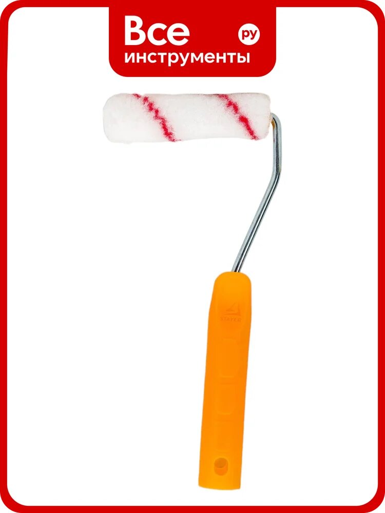 Малярный мини-валик в сборе STAYER Nylon 15 мм, 110 мм, полиамид 03-0506-11_z01 для защиты древесины