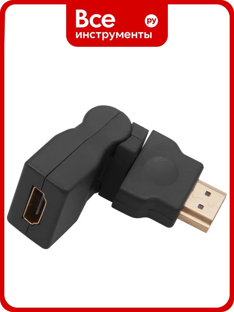 Поворотный, REXANT, переходник штекер REXANT HDMI - HDMI гнездо 17-6813, легкого и ударопрочного