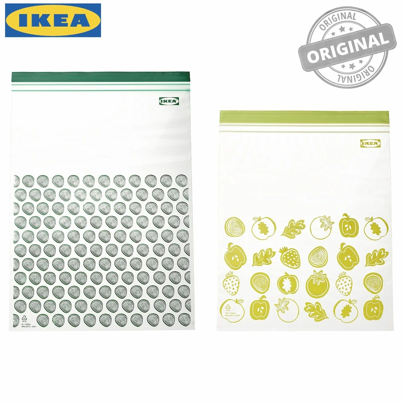 ЗИП пакет икеа (IKEA ISTAD) 30 штук 15 (29*38) 15 (27*31) многоразовый пакет для хранения продуктов с застежкой.