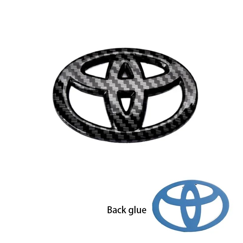 3D ABS-логотип для передней решетки и багажника автомобиля Toyota Carbon fiber, 170mmX120mm-1pcs