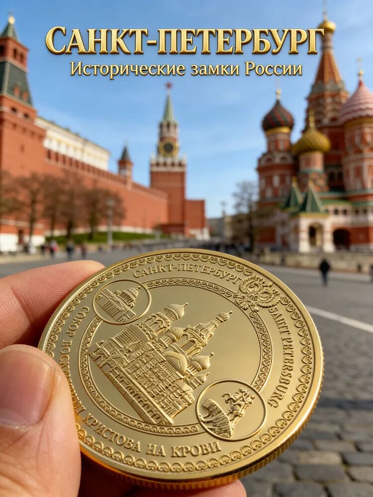 Памятная монета с русским замком для коллекции