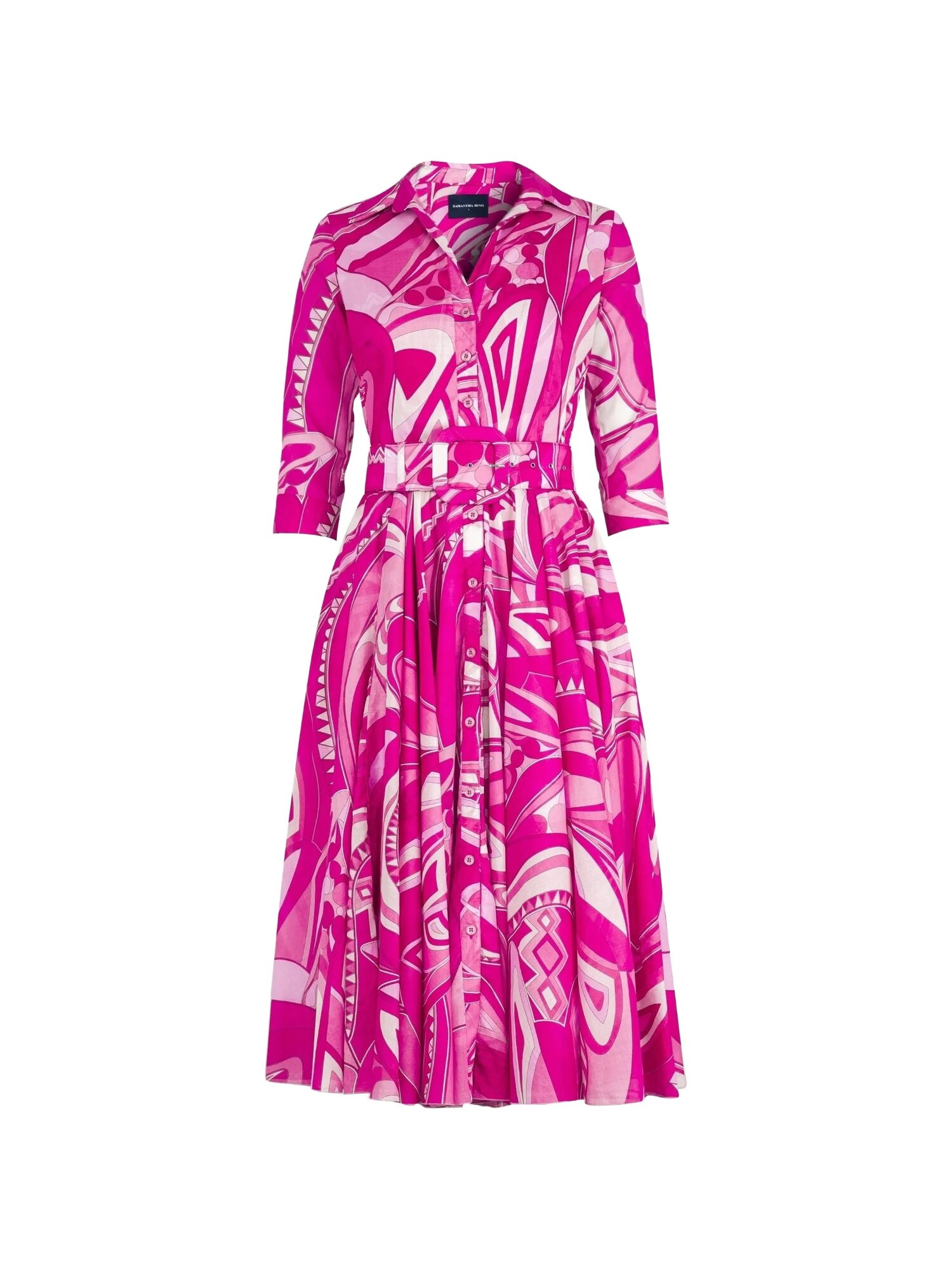 Платье Aster belted abstract-print maxi dress