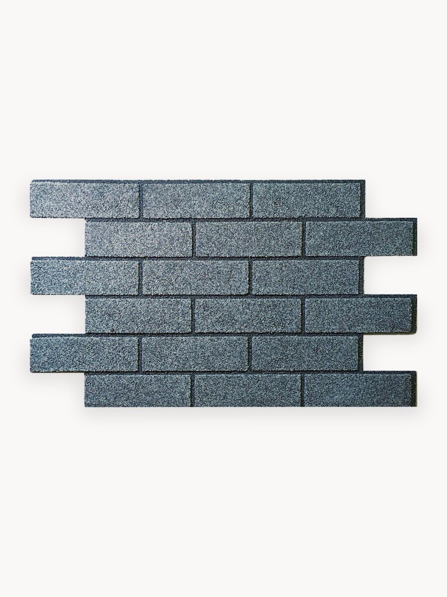 Гибкий кирпич с расшивкой RAMOflex серый, стыкующиеся модульные панели, 2,18 м²