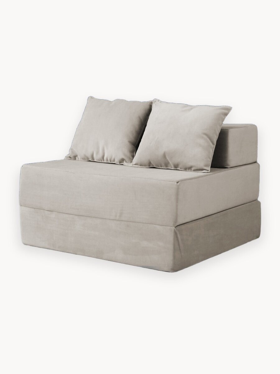 Кресло-кровать раскладное Территория сна, бескаркасное, велюровое, 80x80 см