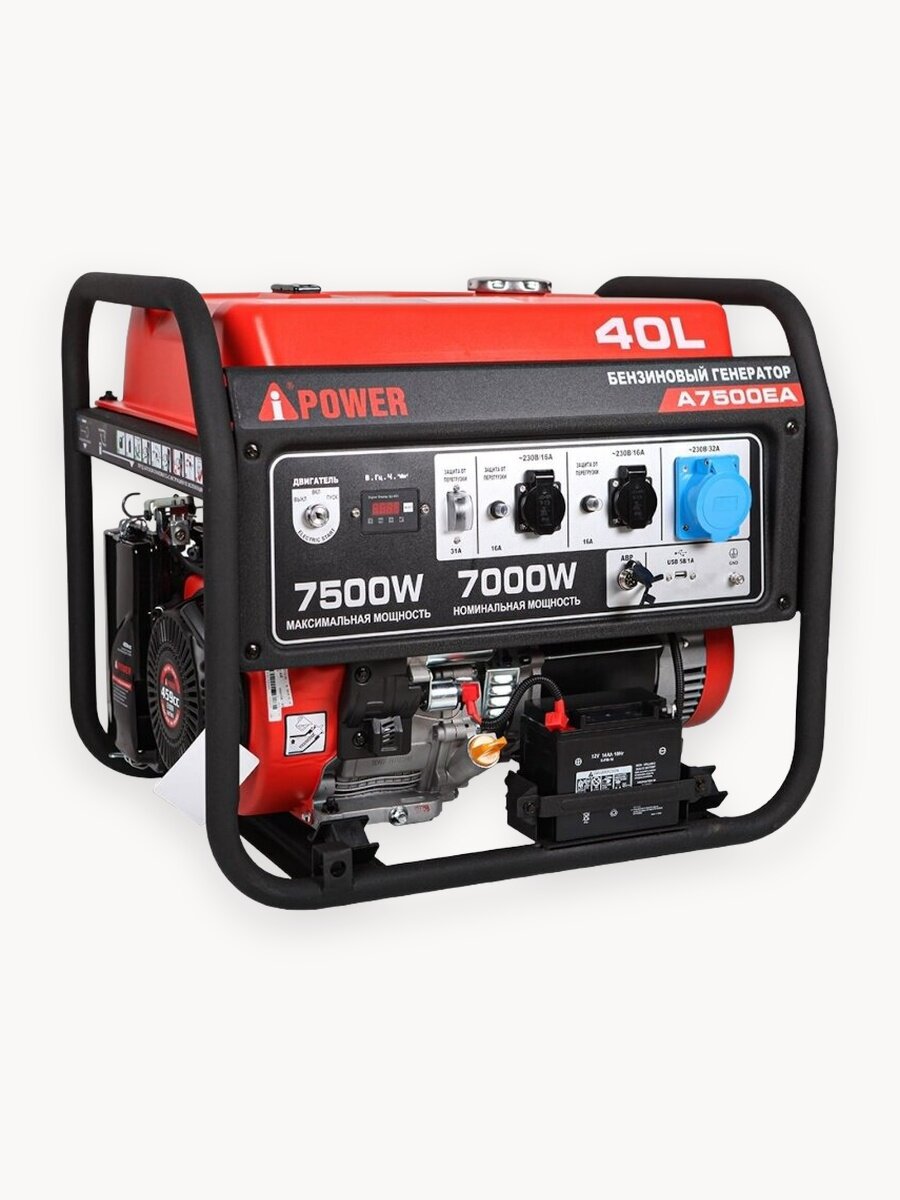 Бензиновый генератор A-iPower A7500EA, (7500 Вт)