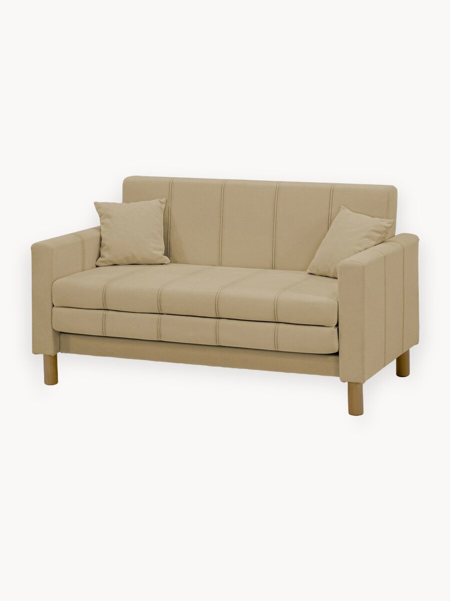 Диван Уют С Velutto 02 NEW 140x84x82 см, бежевый Велютто, выкатной GOODFORM