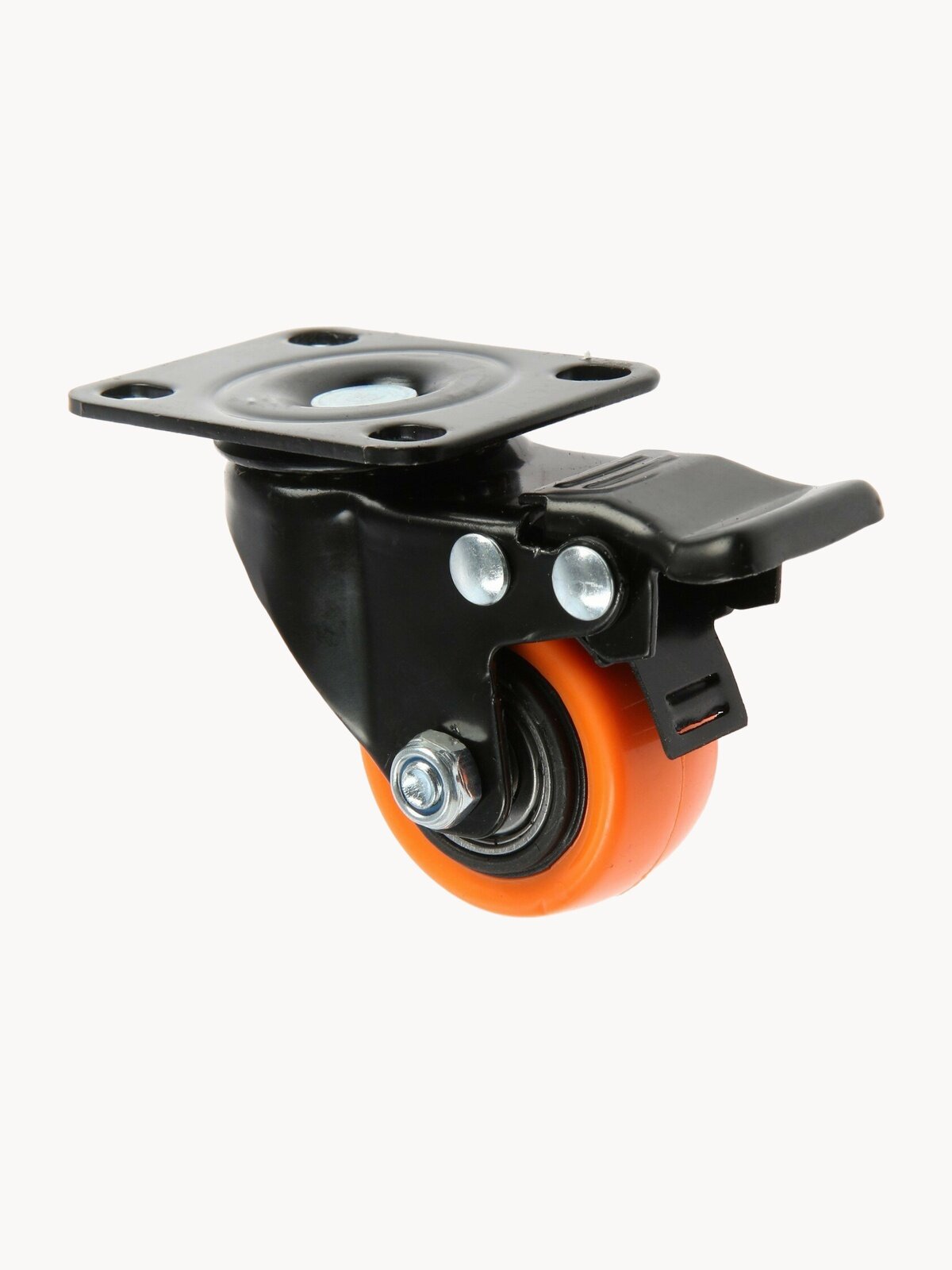 Колесо мебельное CAPPIO, d=38 мм, поворотное, со стопором, покрытие PVC