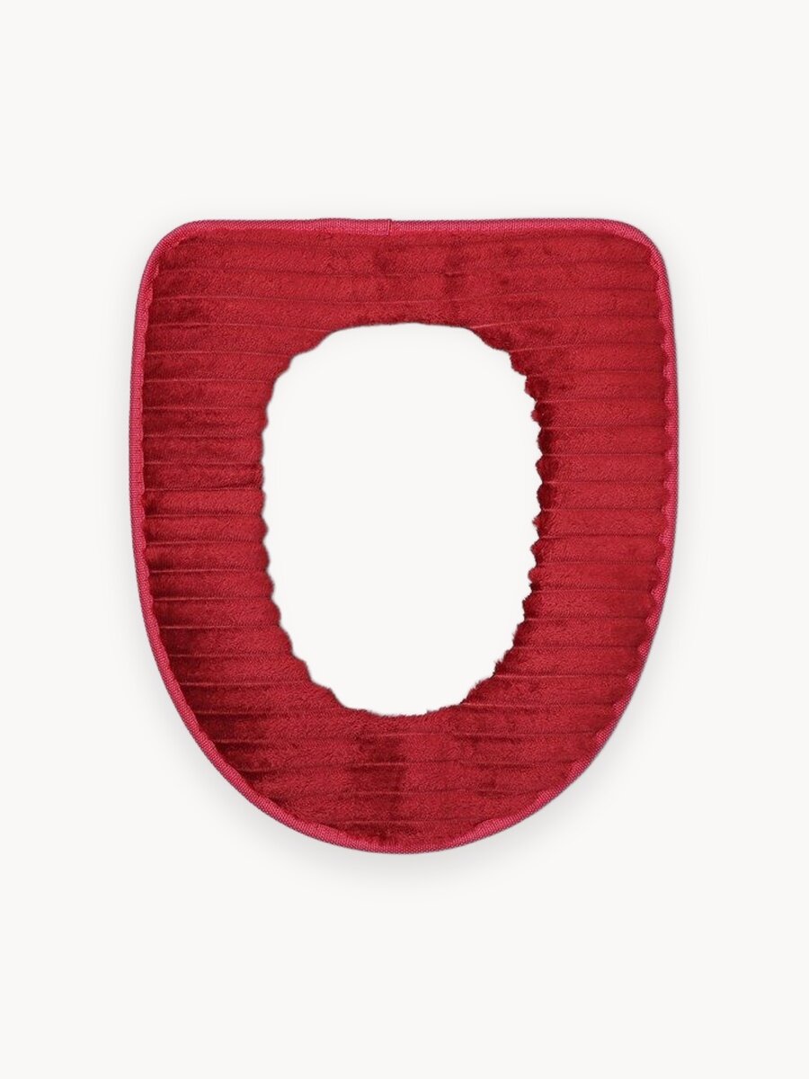 Чехол на сиденье для унитаза на липучках Доляна «Плюша», 37×42 см, цвет микс