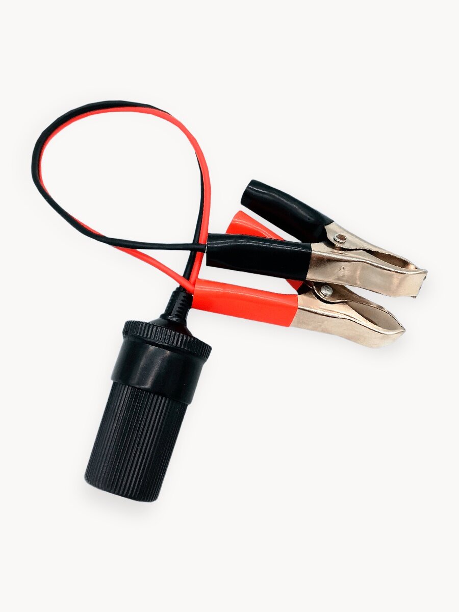 Адаптер прикуривателя с крокодилами 12-24V для аккумулятора.