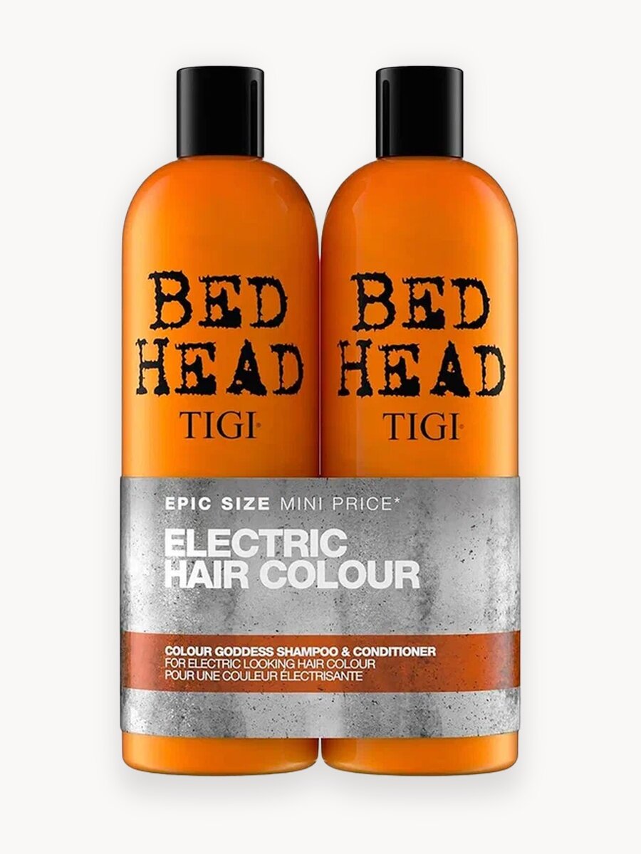 Шампунь и кондиционер TIGI Bed Head Colour Goddess, 2х750 мл, для поврежденных окрашиванием волос