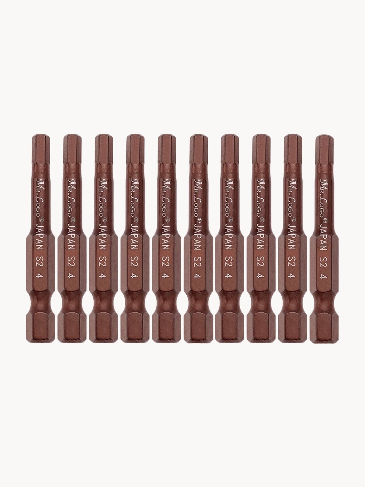 Биты для шуруповерта магнитные H4 x 50 мм Mr.Logo Сталь - Japan S2, 10 шт