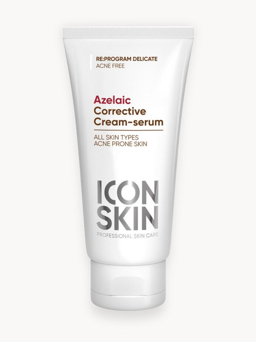 Крем сыворотка для лица с азелаиновой кислотой от акне, прыщей, угрей, воспалений и пигментации ICON SKIN RE: PROGRAM DELICATE, 50мл