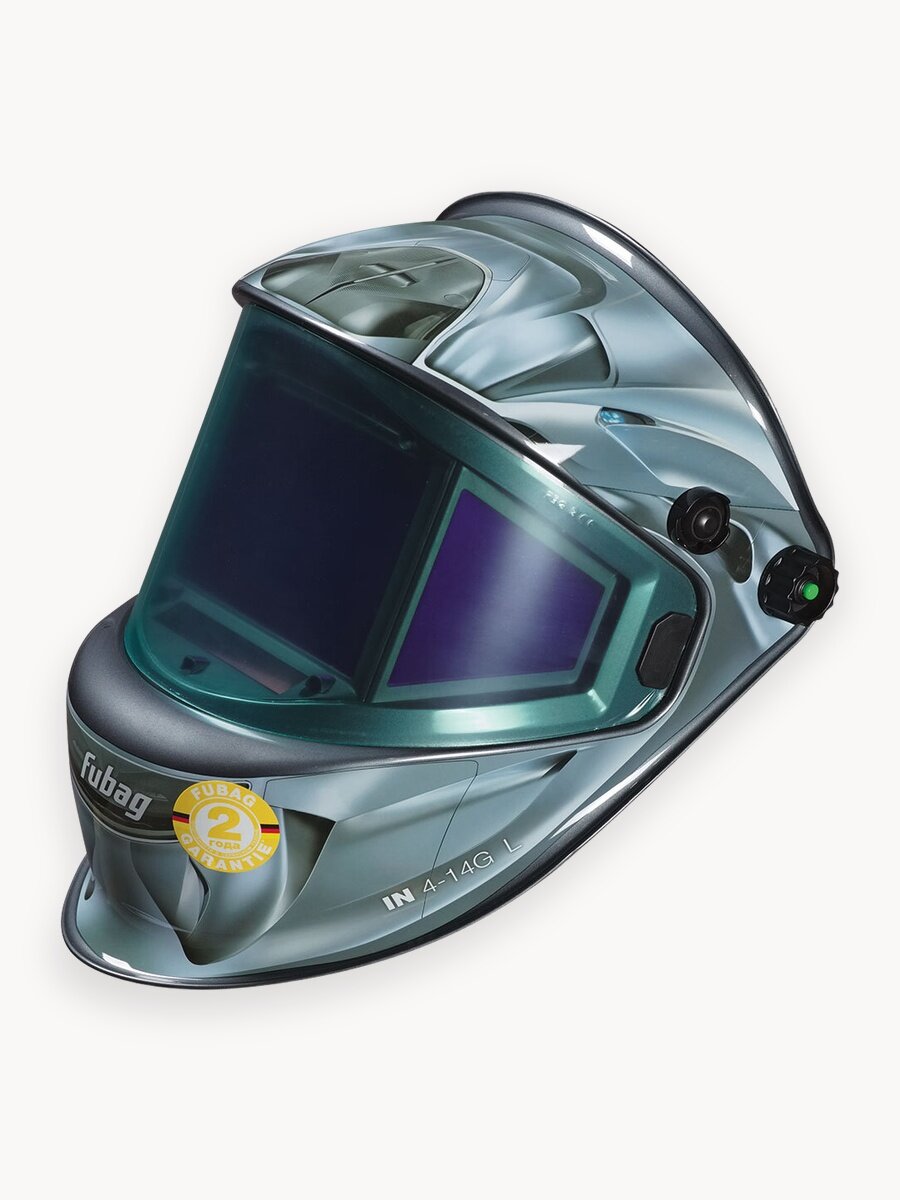 Сварочная маска FUBAG IN 4-14 G L, хамелеон, серая BLITZ 4-14 PANORAMIC