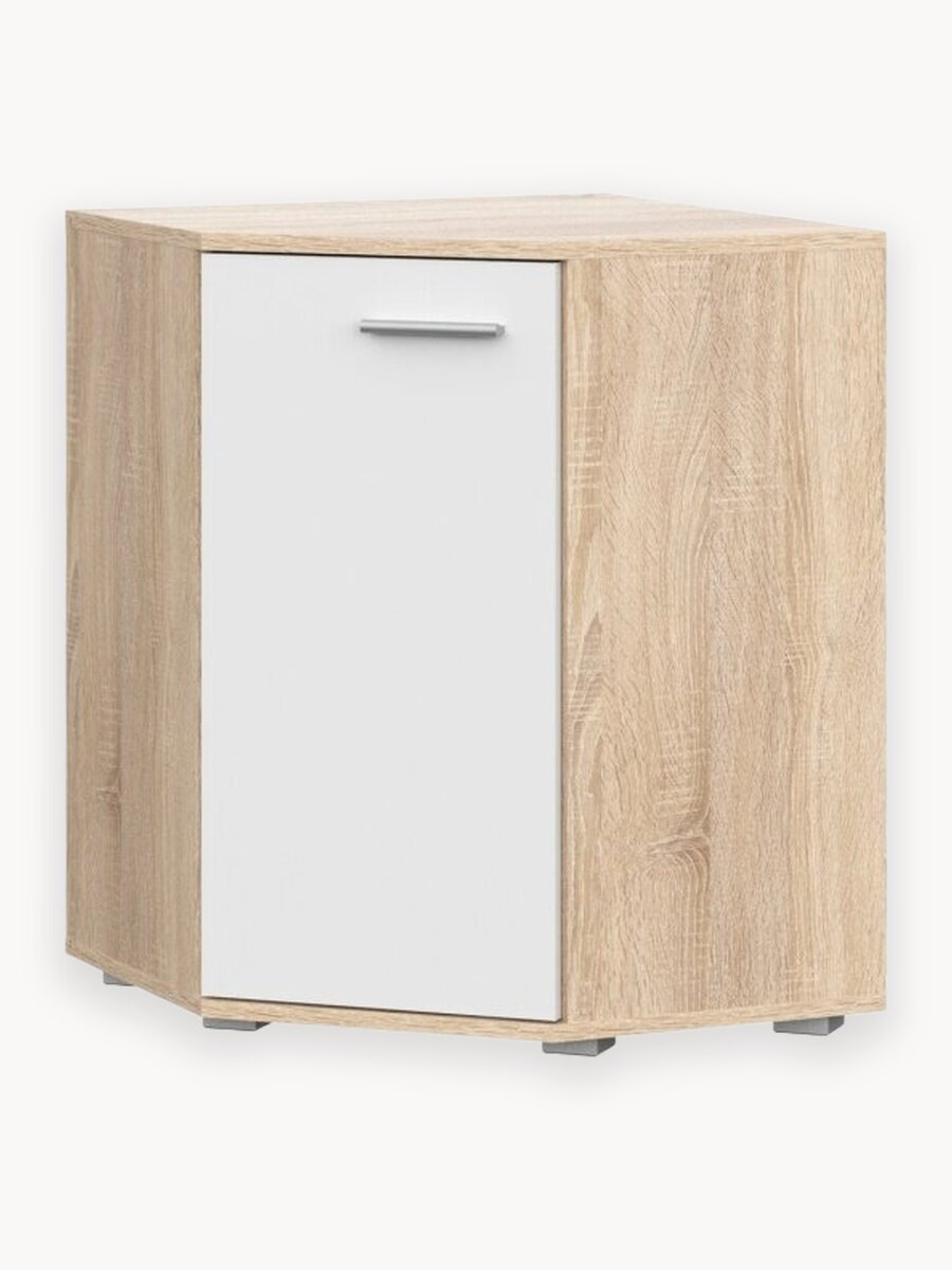 Комод Нк-мебель FUN угловой КД-5 Дуб Сонома/Белый 71336959